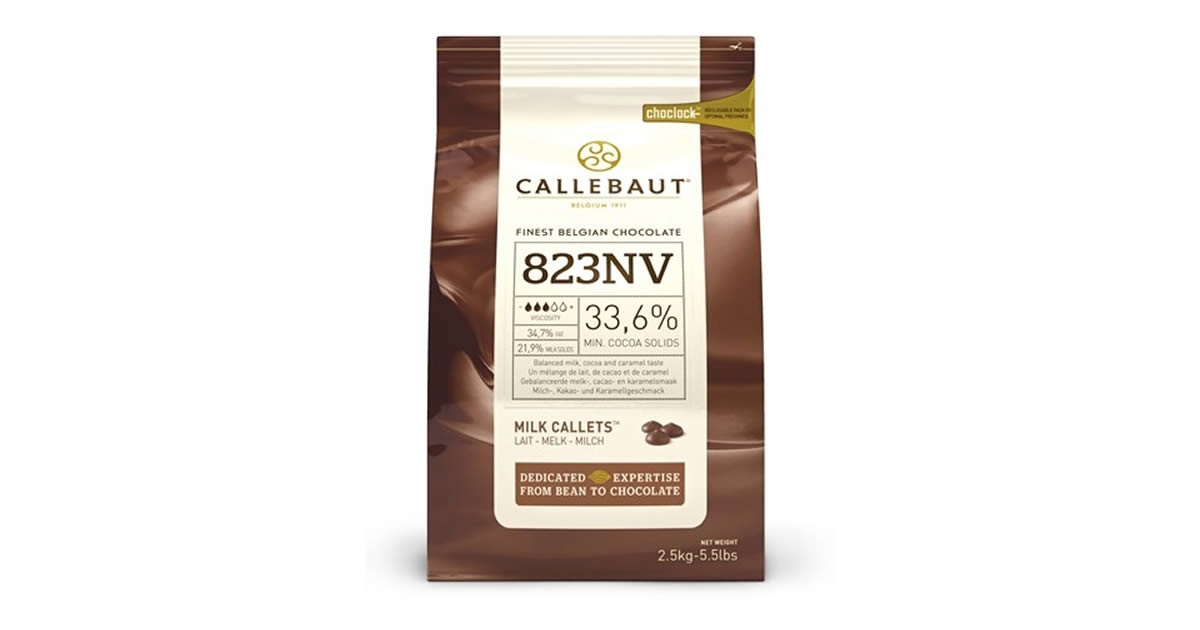 Callebaut 823NV 33.6% Cocoa Milk Chocolate Callets 2.5kg | choc-o-holic