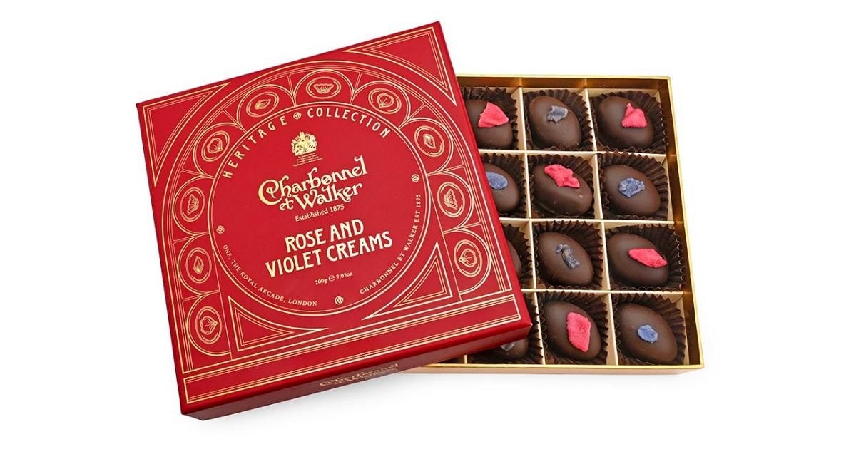 Charbonnel et Walker Rose and Violet Creams Chocolate Box 200g | choc-o ...