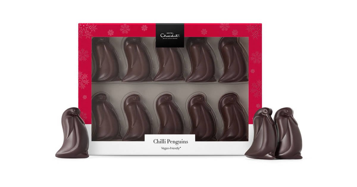Hotel Chocolat Chilli Dark Chocolate Penguins | choc-o-holic