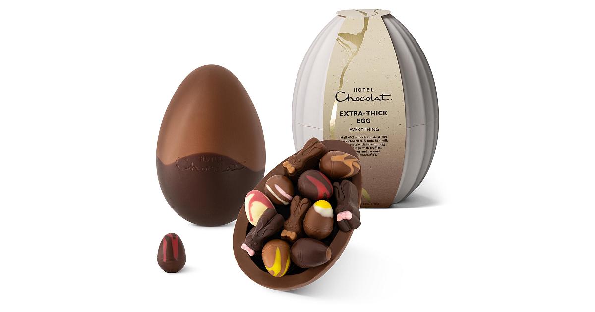 Hotel Chocolat Everything Selection Extra Thick Easter Egg | choc-o-holic