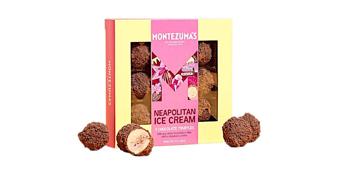 Montezuma's Neapolitan Ice Cream 9 Chocolate Truffles 140g | choc-o-holic