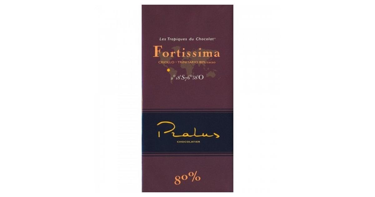 Pralus Fortissima 80% Cocoa Dark Chocolate Bar | choc-o-holic